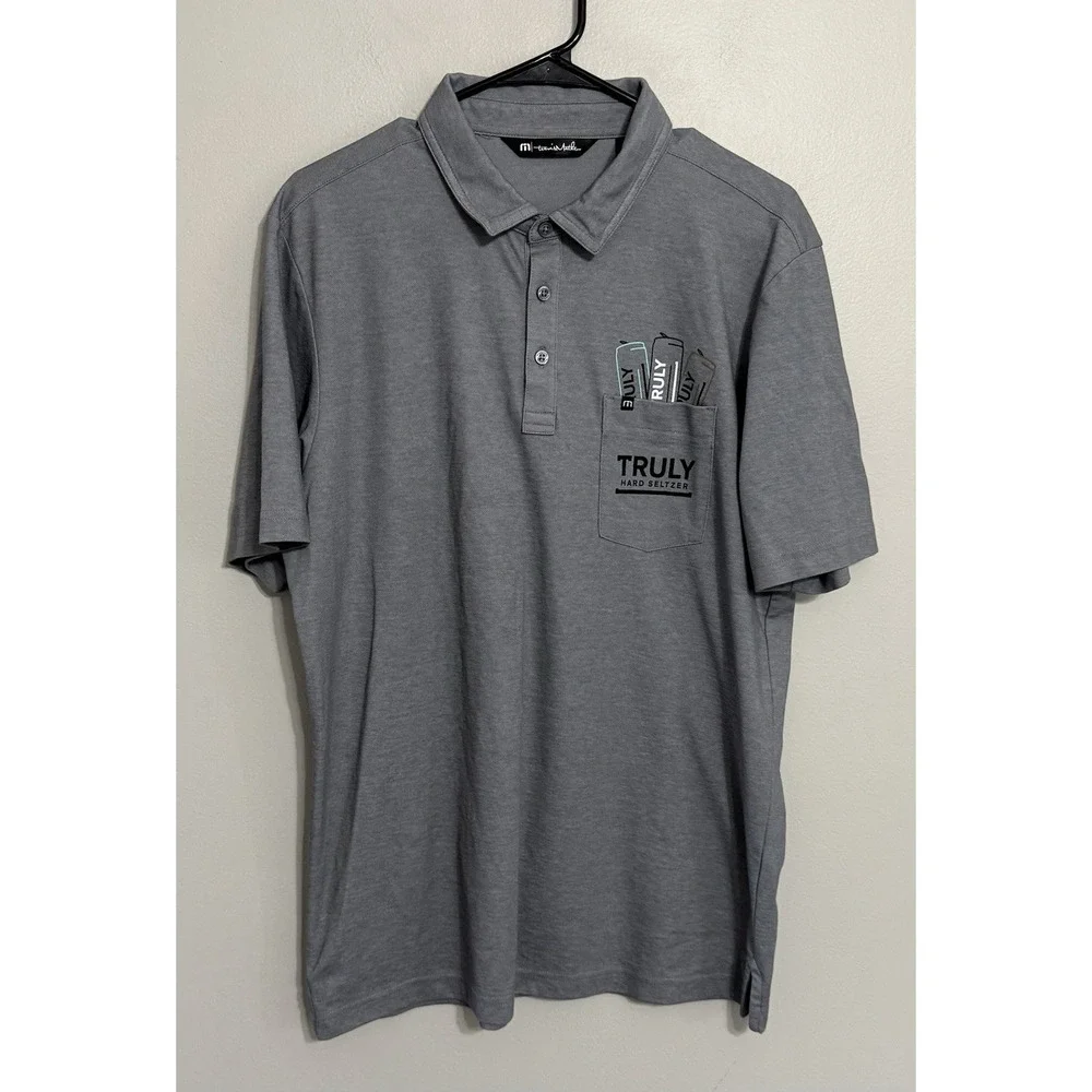 Travis Mathew | Shirts | Travis Mathew Mens Large Gray Truly Golf Polo ...